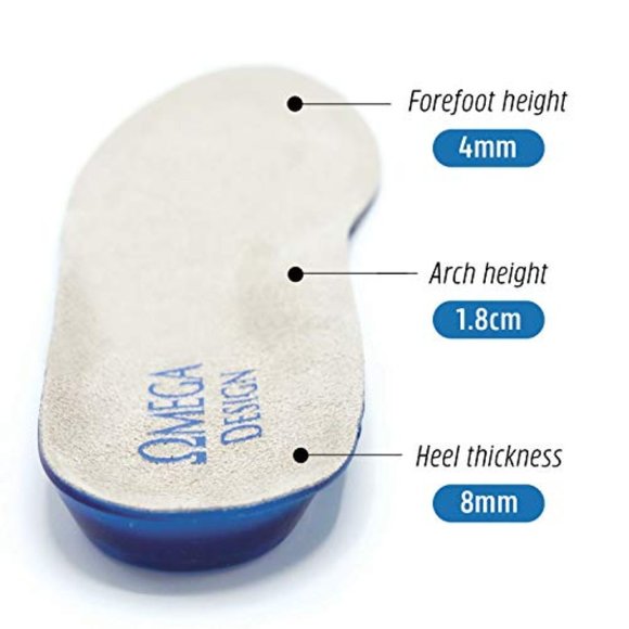 Omega Design | Accessories | Orthotic Low Arch Support Cushion Pads ...